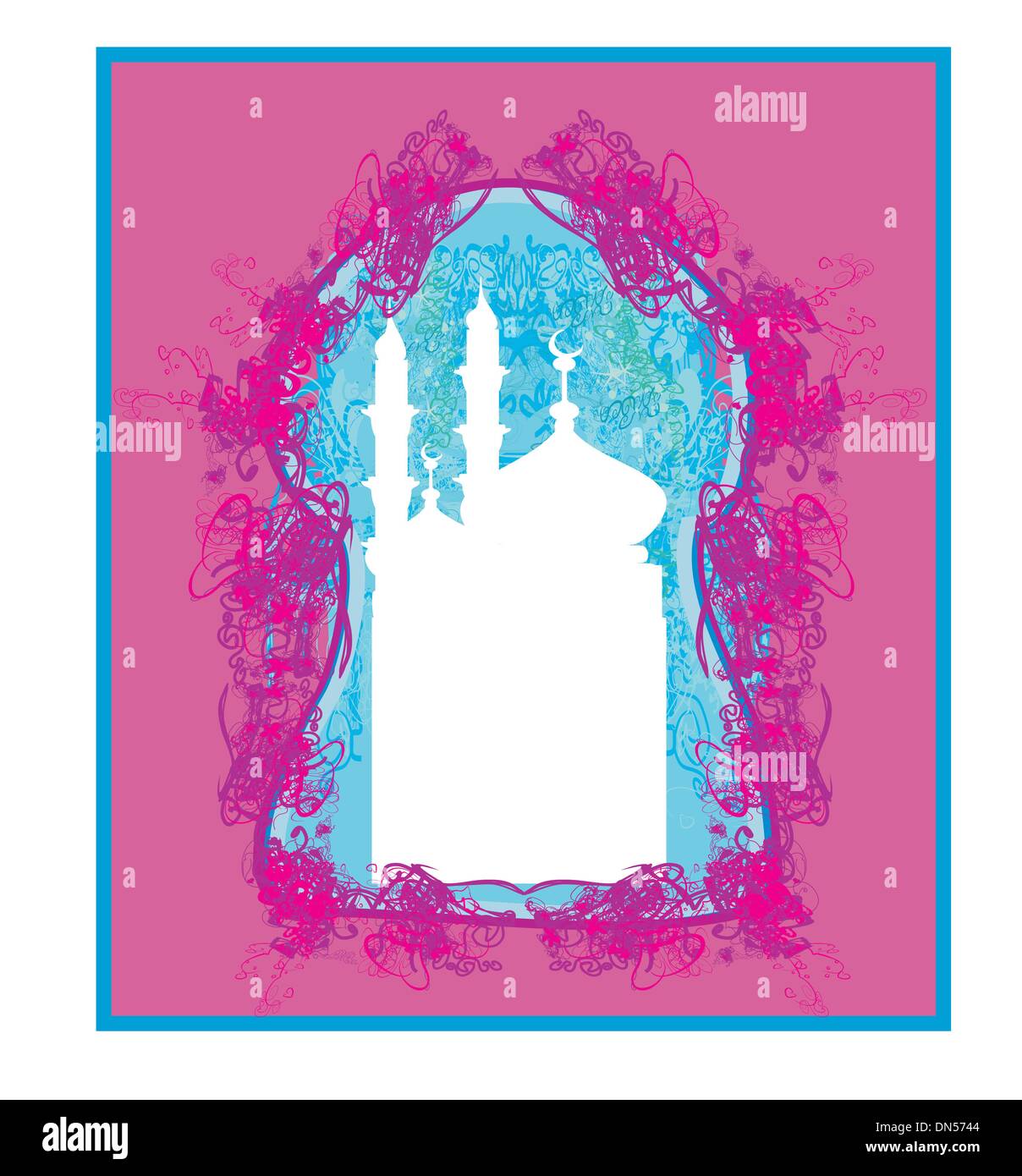 artistic pattern background with mosque Stock Vector Image & Art - Alamy