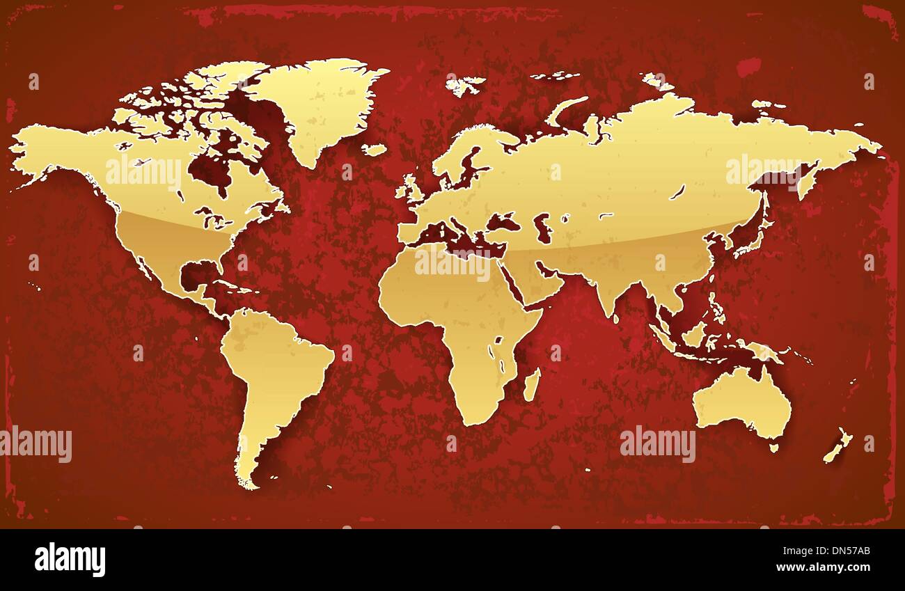 World gold map global hi-res stock photography and images - Alamy