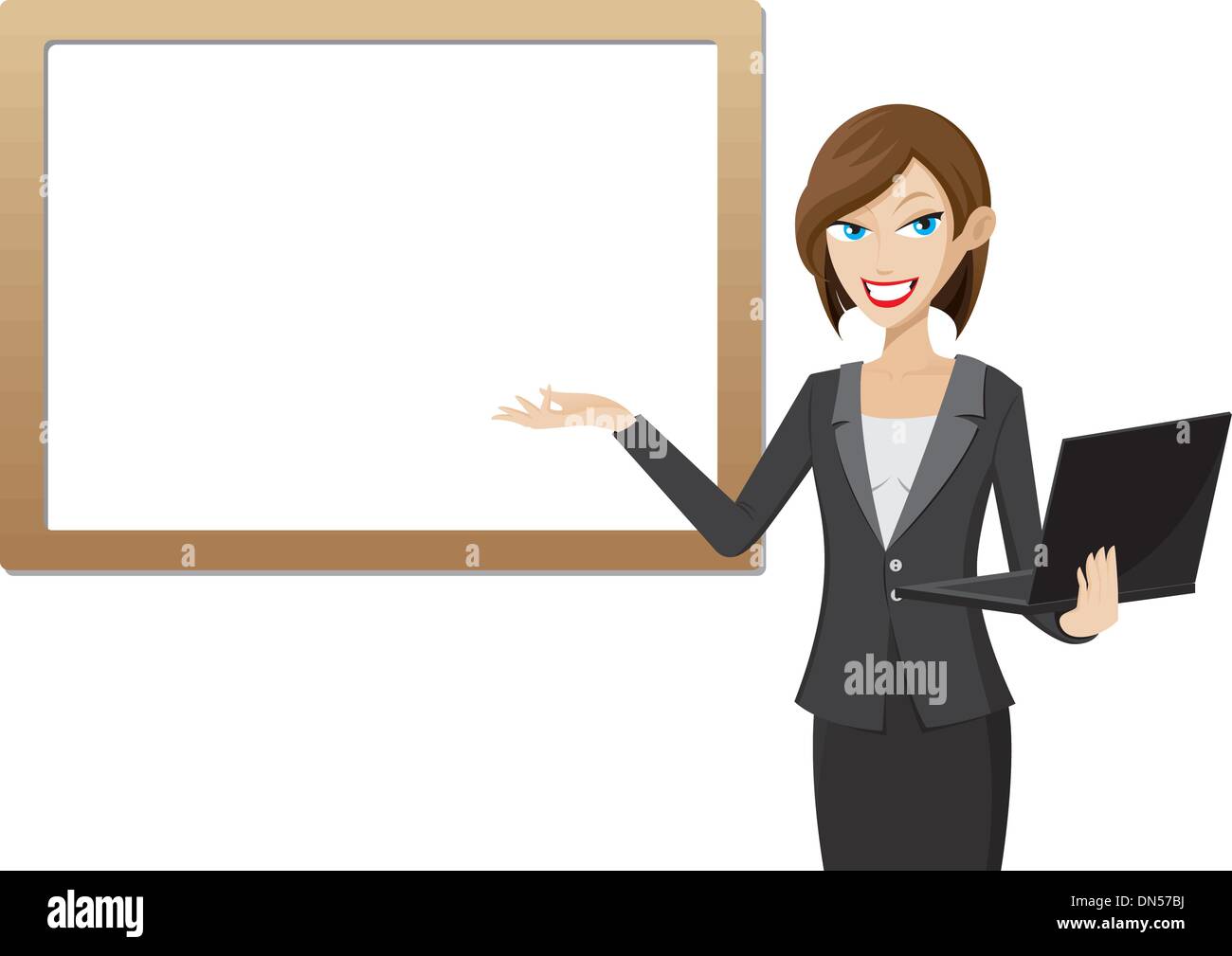Presentation Girl with laptop Stock Vector Image & Art - Alamy