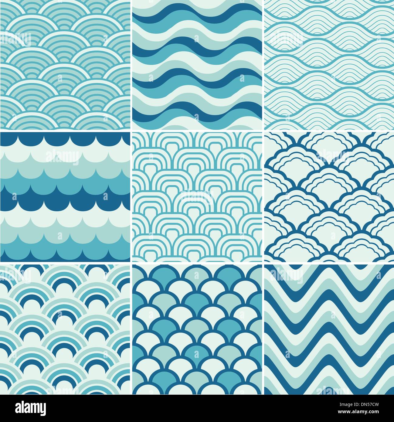 seamless retro wave pattern print Stock Vector Image & Art - Alamy