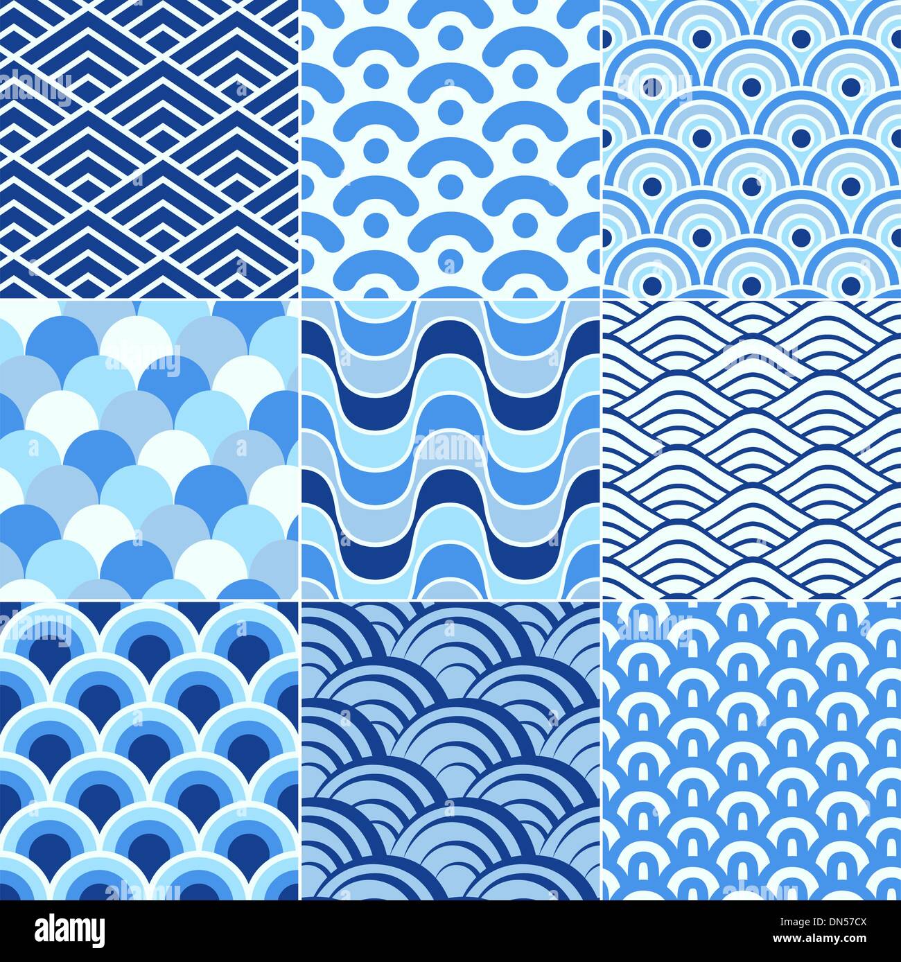 seamless retro wave pattern Stock Vector Image & Art - Alamy