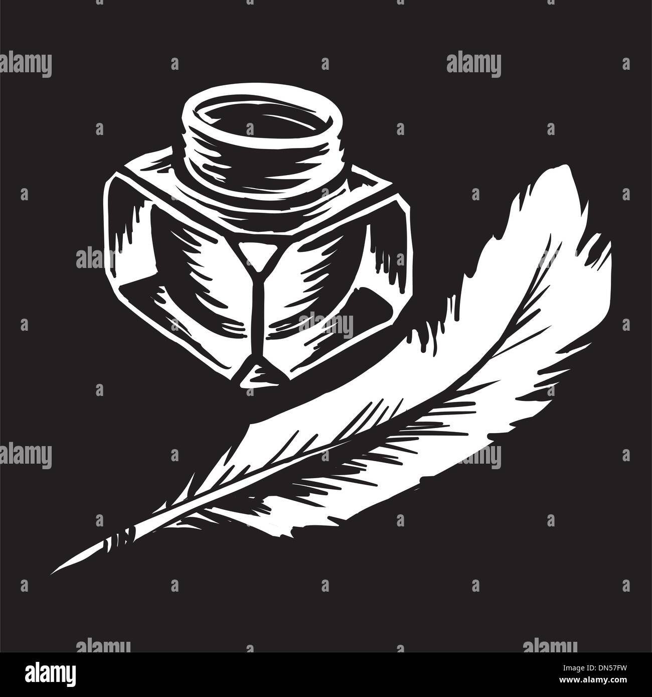 Illustration inkwell hi-res stock photography and images - Alamy