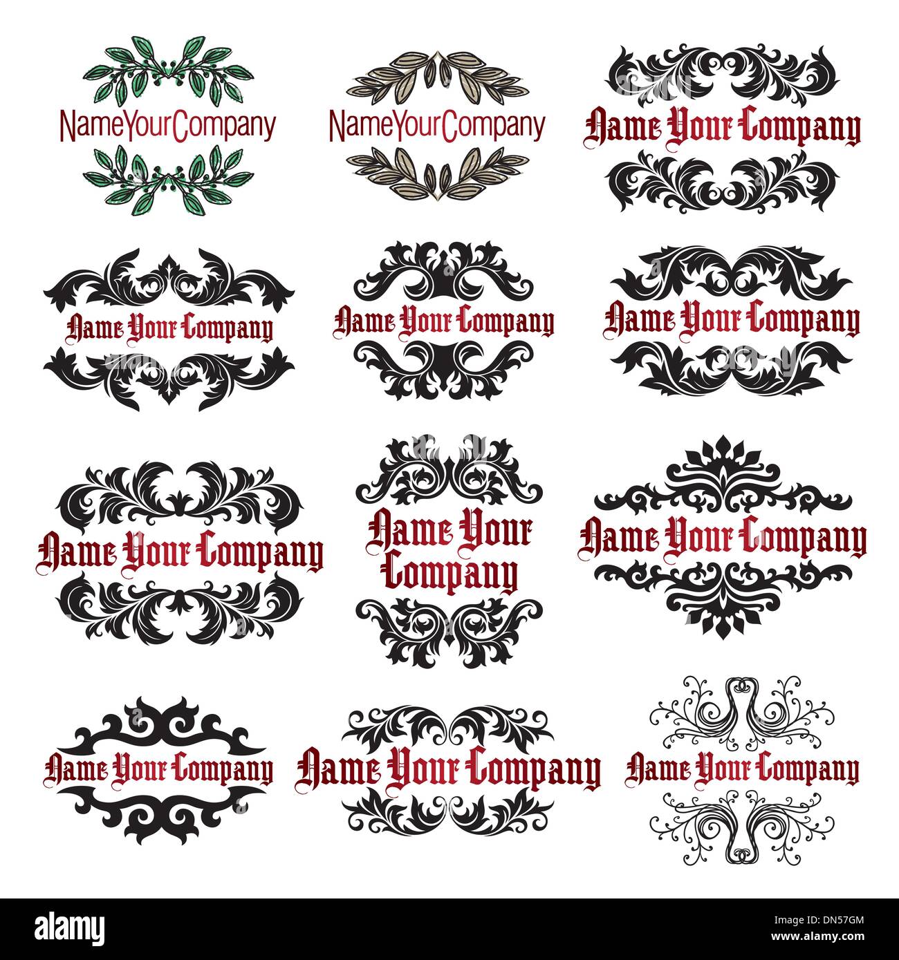 Vintage background frame floral ornament Cut Out Stock Images & Pictures - Alamy