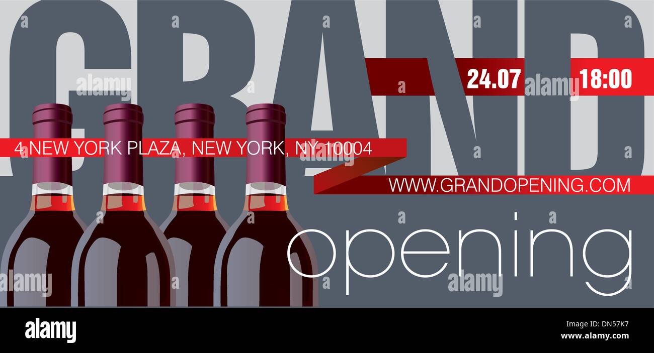 Grand Opening Flyer Template Stock Vector Image & Art - Alamy