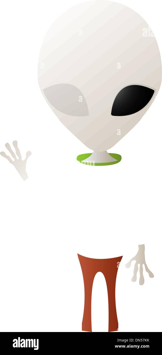 Cute alien illustration Stock Vector Images - Alamy