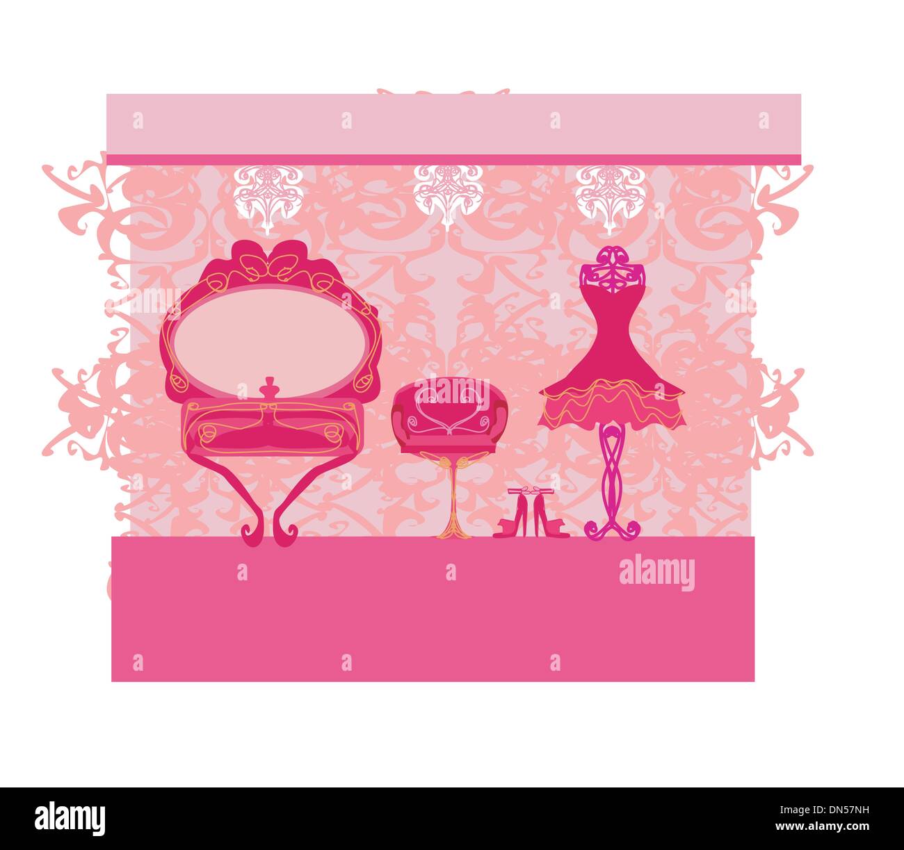 Vintage table dressing Cut Out Stock Images & Pictures - Alamy