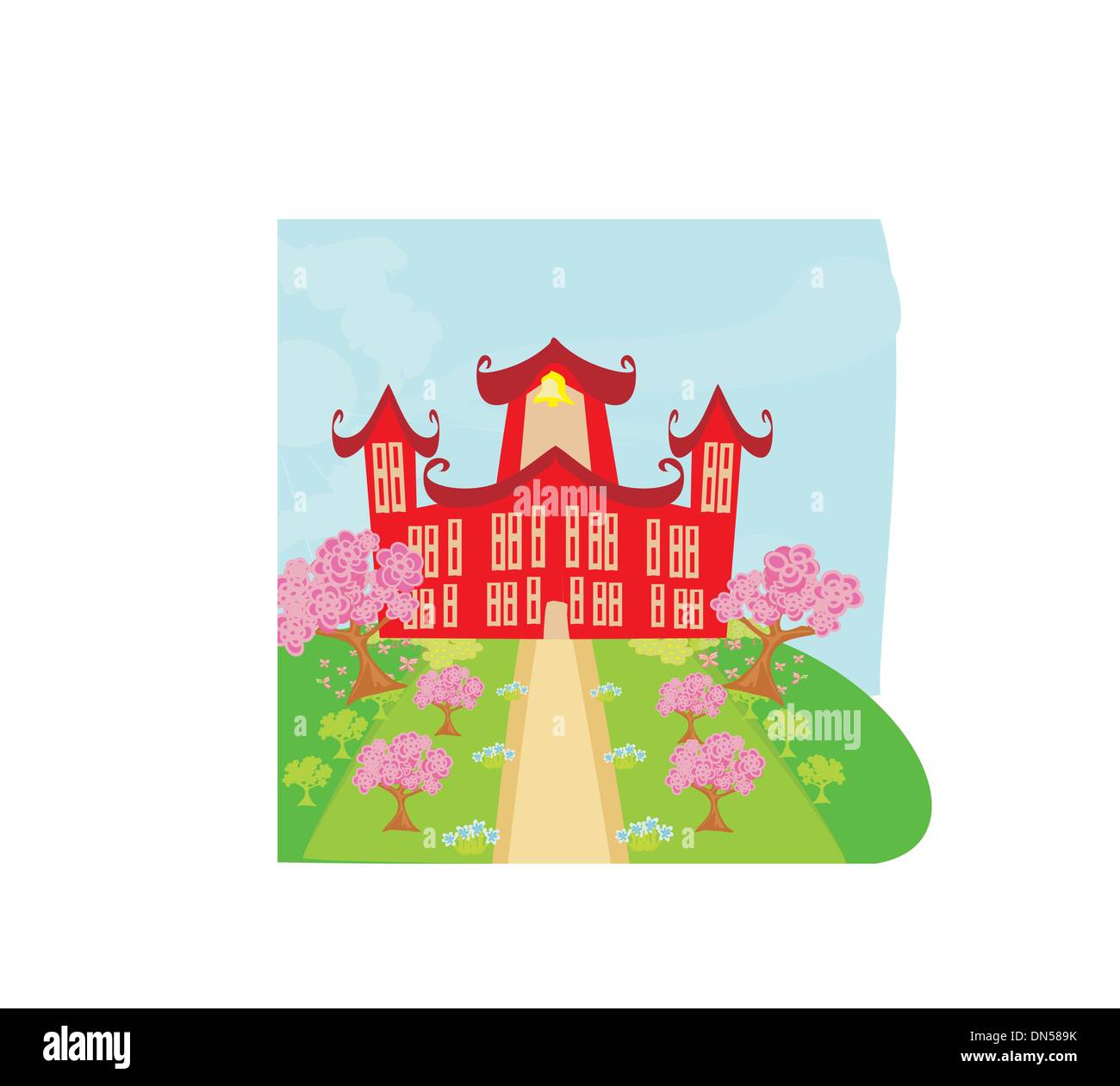 Fall color and building Stock Vector Images - Alamy