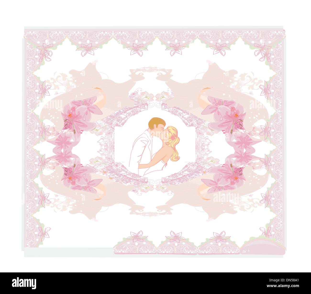 Man holding kissing woman Stock Vector Images - Alamy