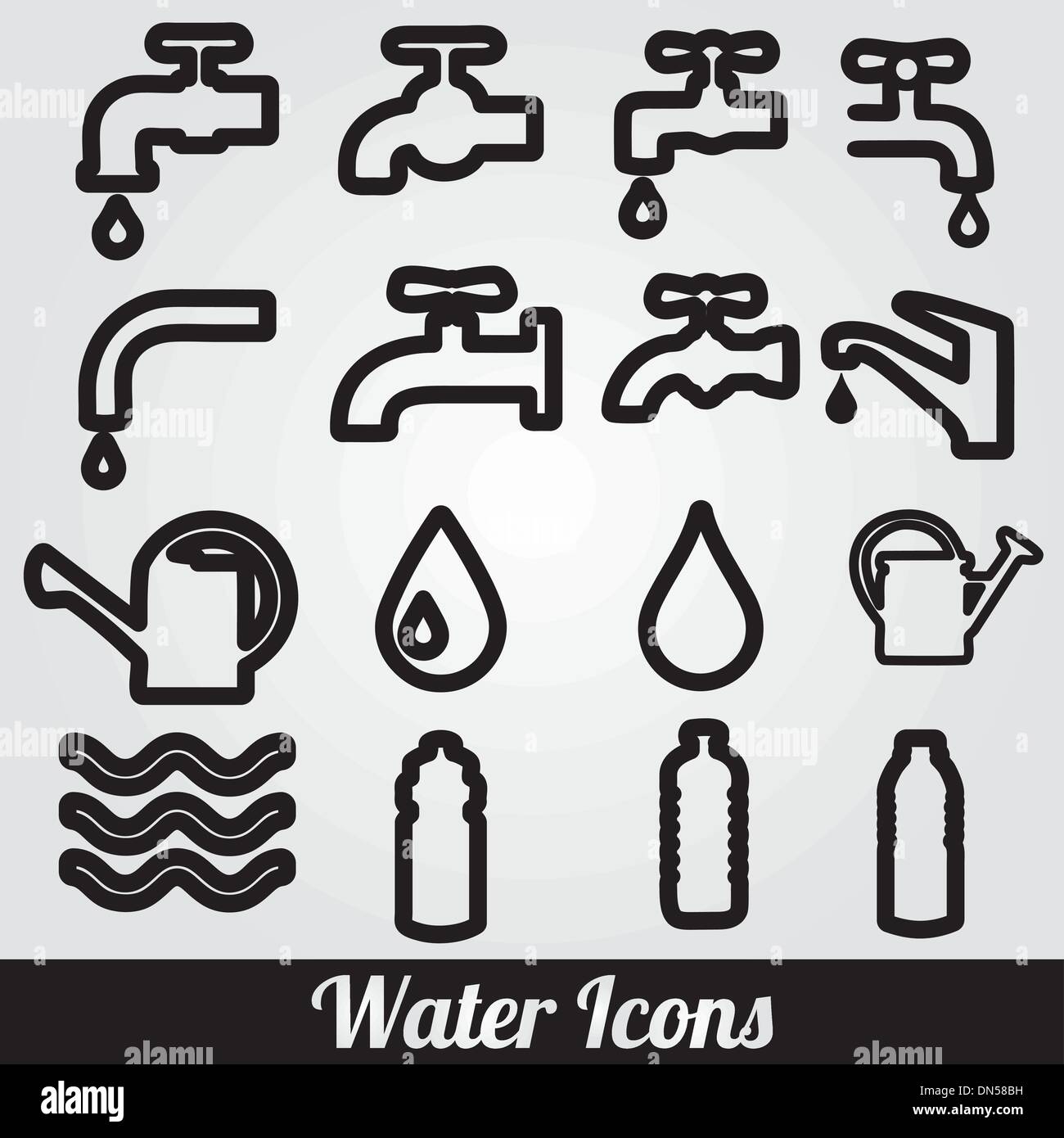 Water related icons set Stock Vector Image & Art - Alamy