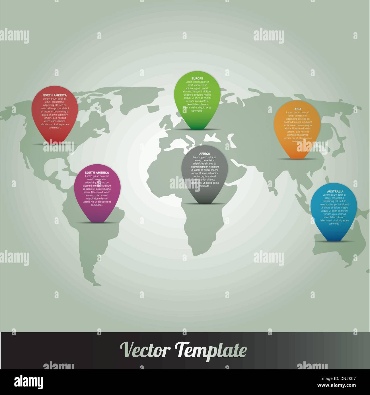 Simple world map hi-res stock photography and images - Alamy