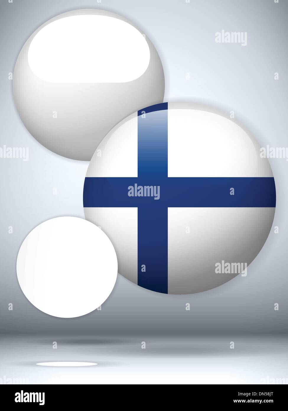 Finland Flag Glossy Button Stock Vector Image & Art - Alamy