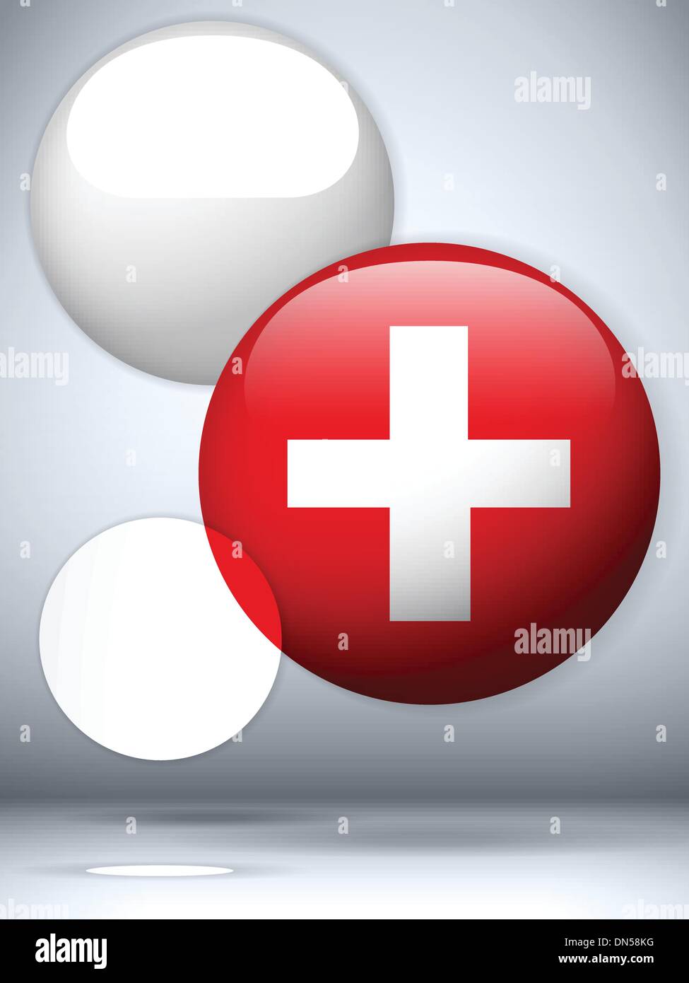 Switzerland Flag Glossy Button Stock Vector Image & Art - Alamy