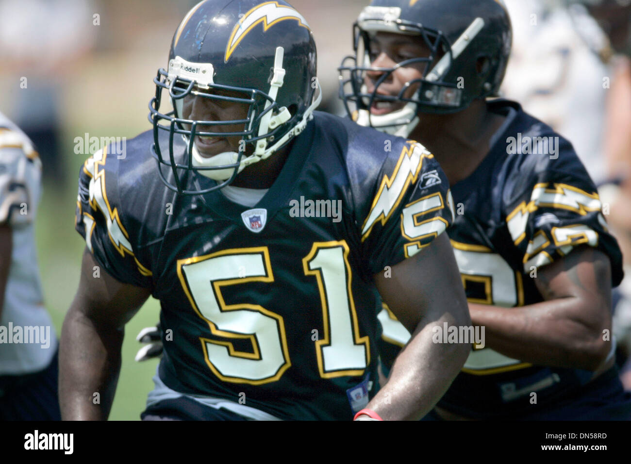 Jul 03, 2006; San Diego, CA, USA; Charger linebacker TIM DOBBINS ...