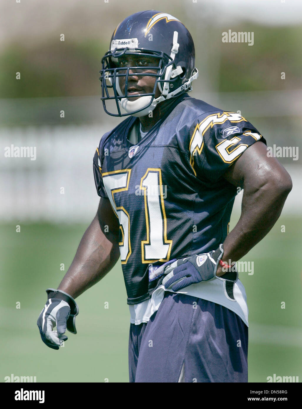 Jul 03, 2006; San Diego, CA, USA; Charger linebacker TIM DOBBINS ...