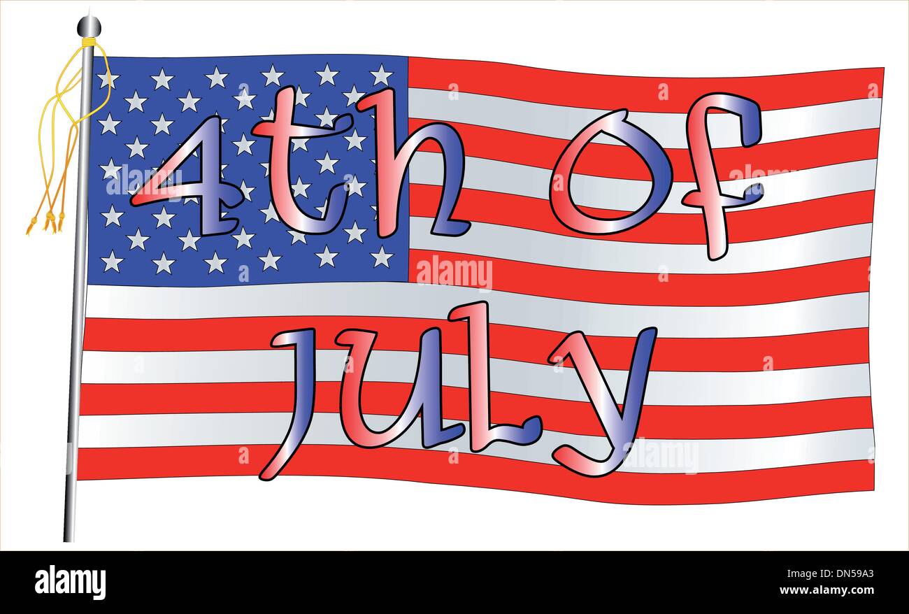 July flag Stock Vector Images - Alamy