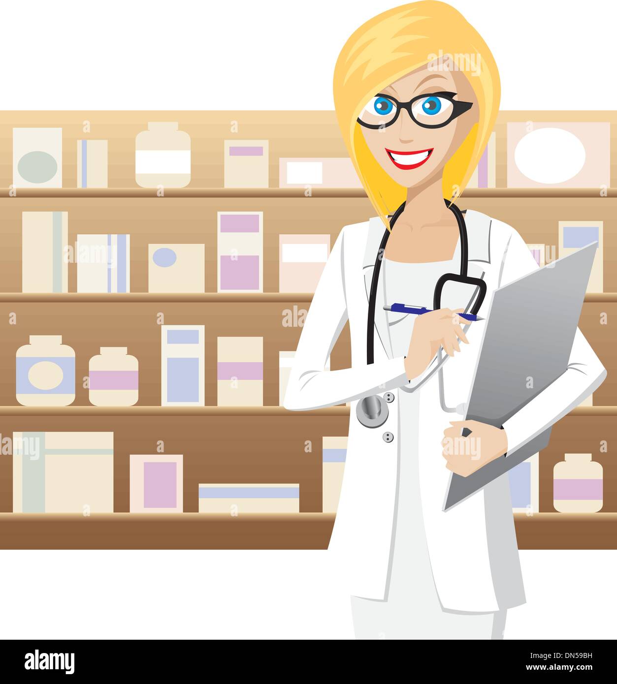 Pharmacist vector vectors hi-res stock photography and images - Alamy