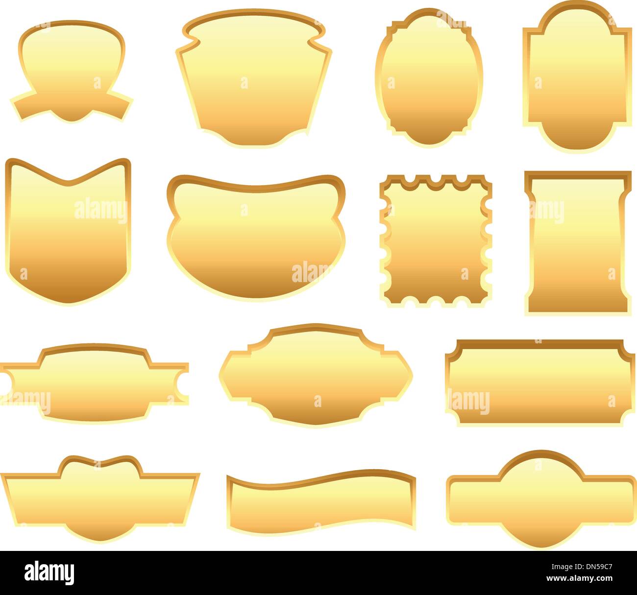 Golden label set Stock Vector Image & Art - Alamy