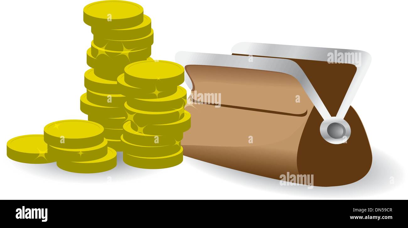 Gold coins stack Stock Vector Images - Alamy