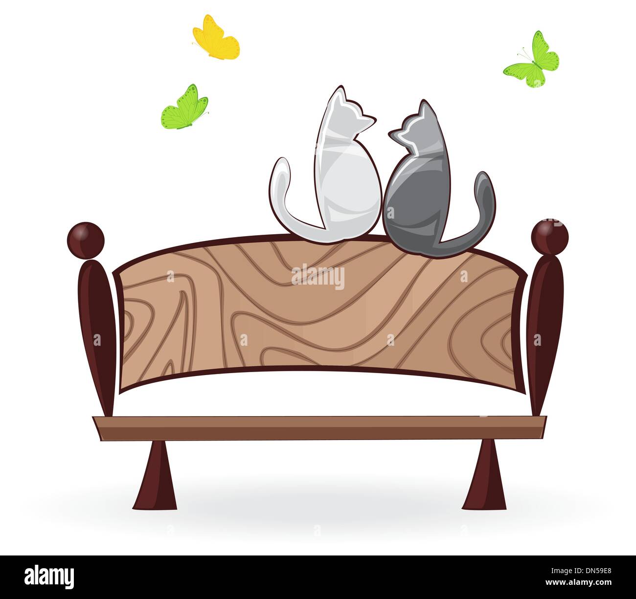 Butterfly bench Stock Vector Images - Alamy