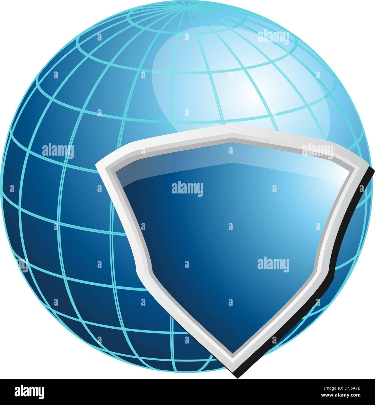 Globe and shield Stock Vector Image & Art - Alamy