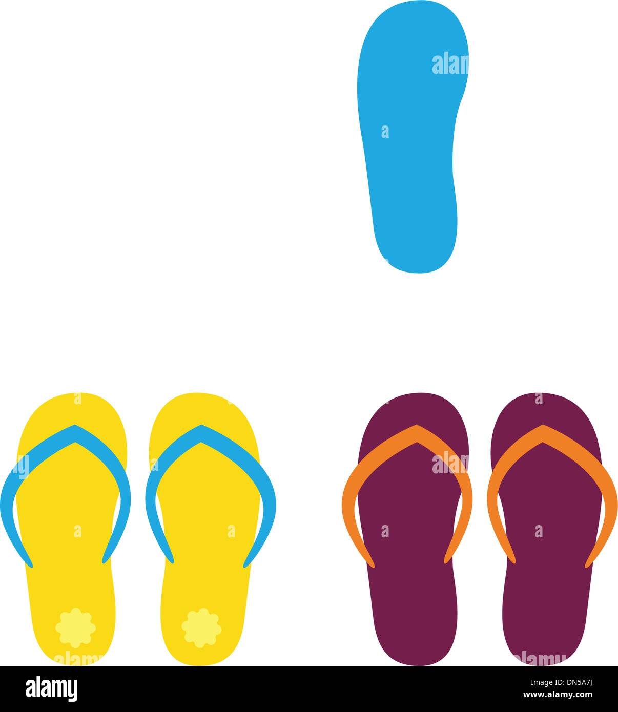 Flip flop art Stock Vector Images - Alamy