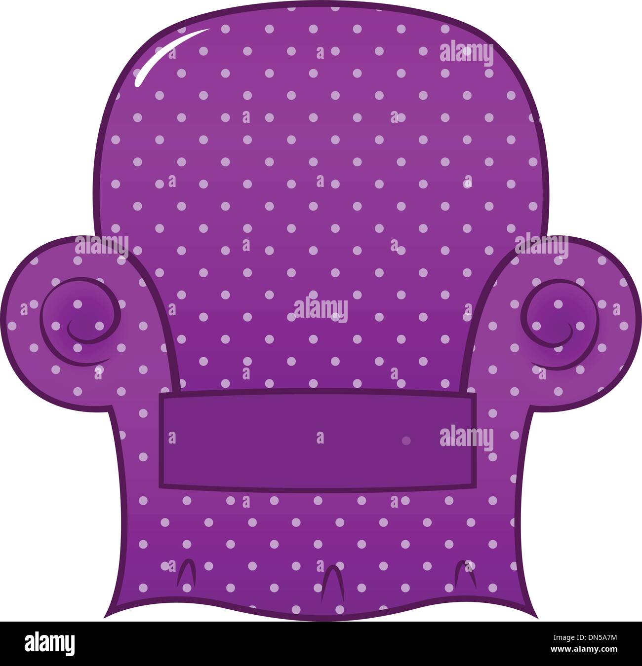 Purple dotted chair clipart isolated on white ( vector Stock Vector ...