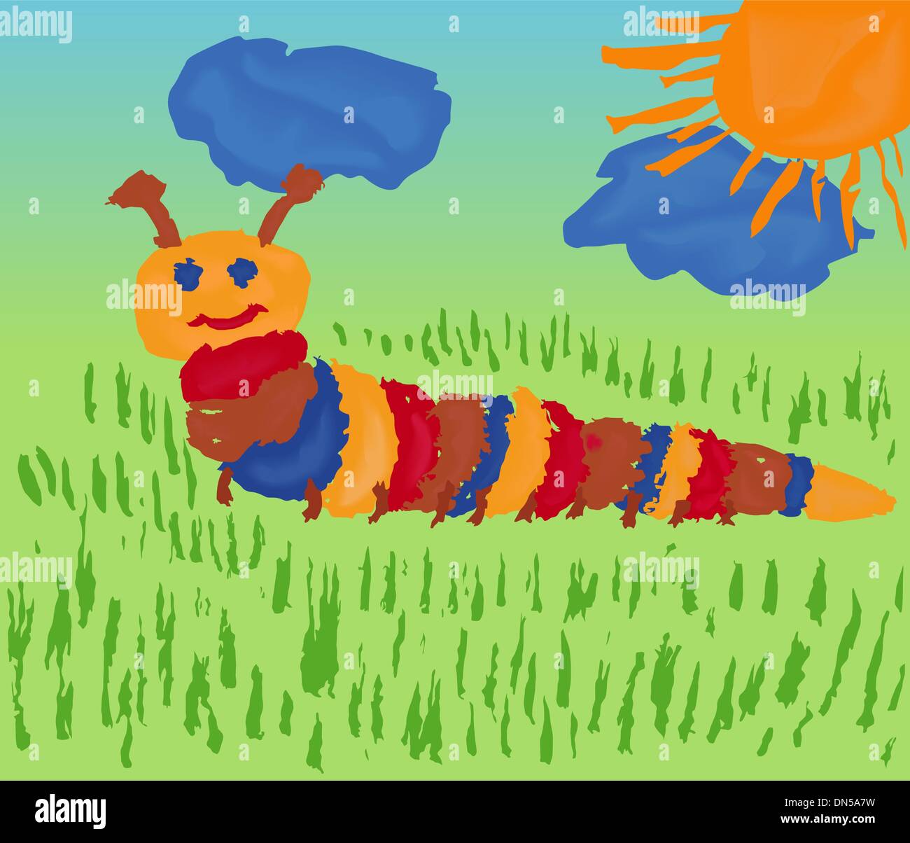 Creeping caterpillar Stock Vector Images - Alamy