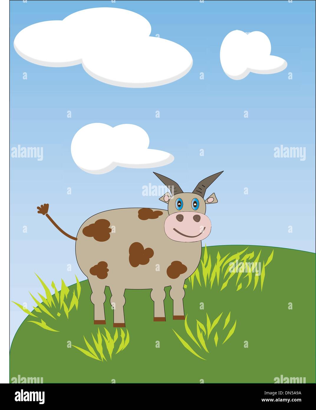 Jersey cow illustration Stock Vector Images - Alamy