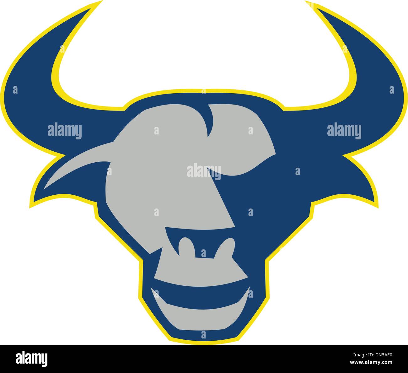Texas Longhorn Bull Head Front Stock Vector Image & Art - Alamy