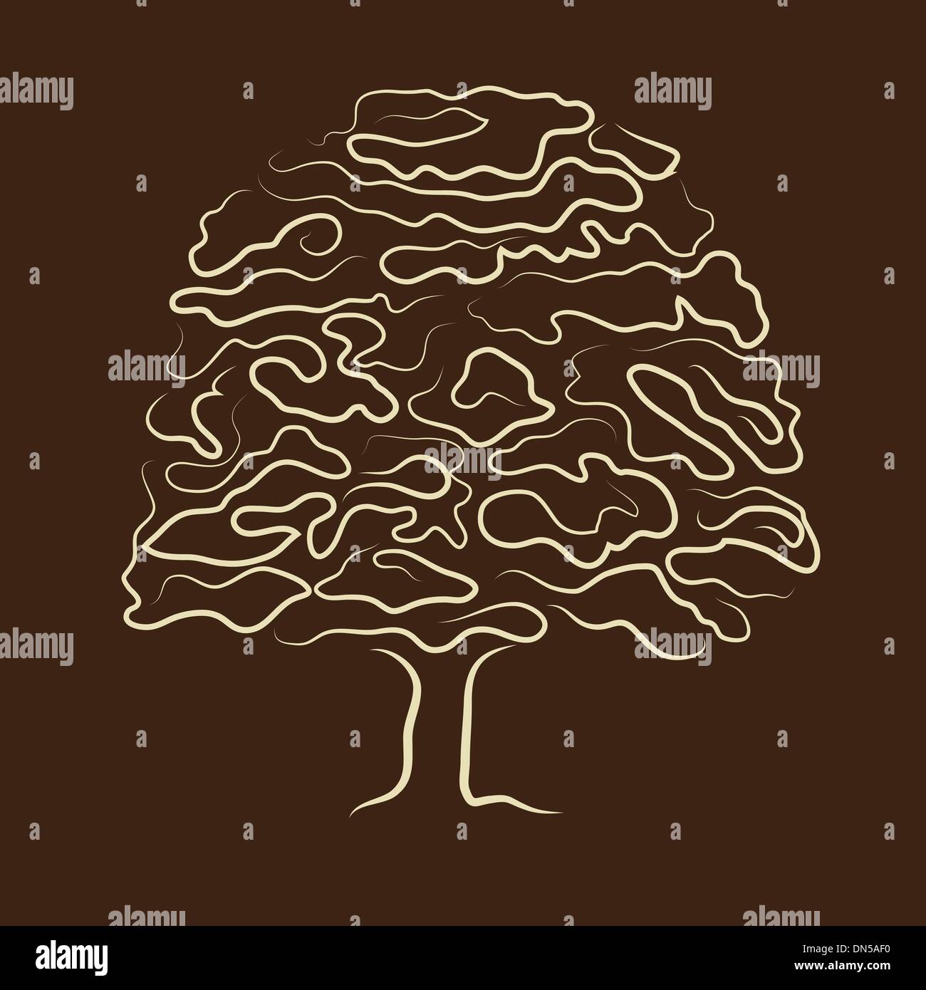 stylized tree silhouette Stock Vector Image & Art - Alamy