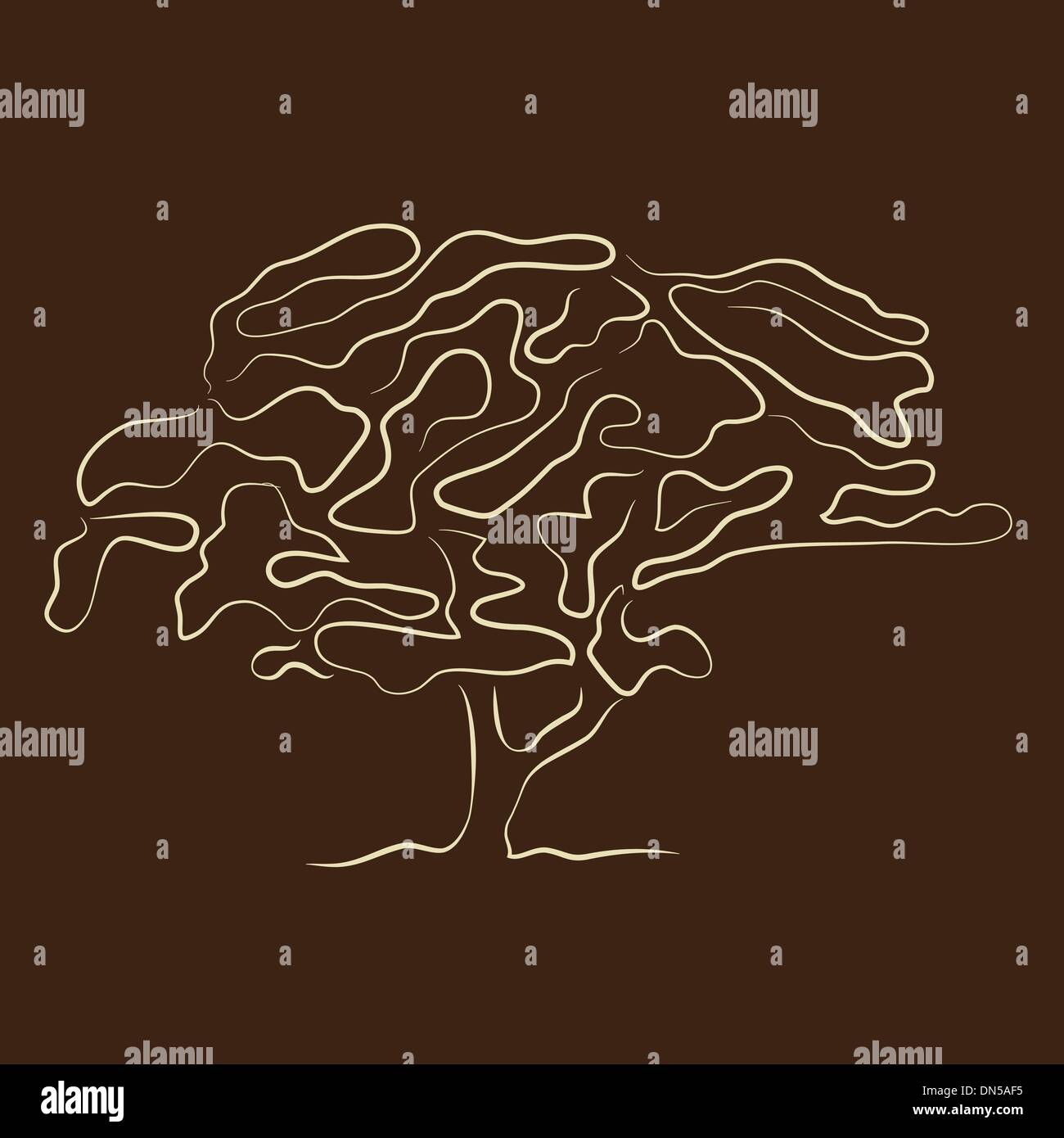 stylized tree silhouette Stock Vector Image & Art - Alamy