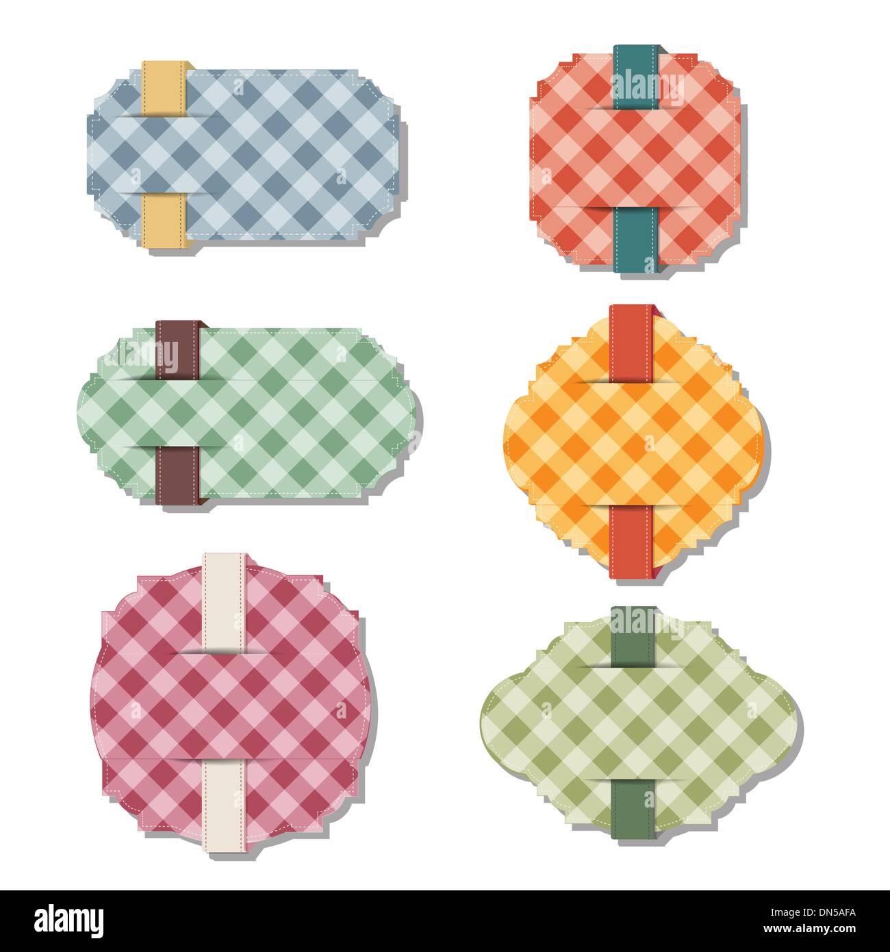 Label items set isolated on white format Stock Vector Image & Art - Alamy