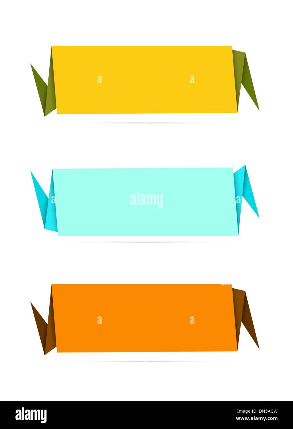 The set of origami style label Stock Vector Image & Art - Alamy