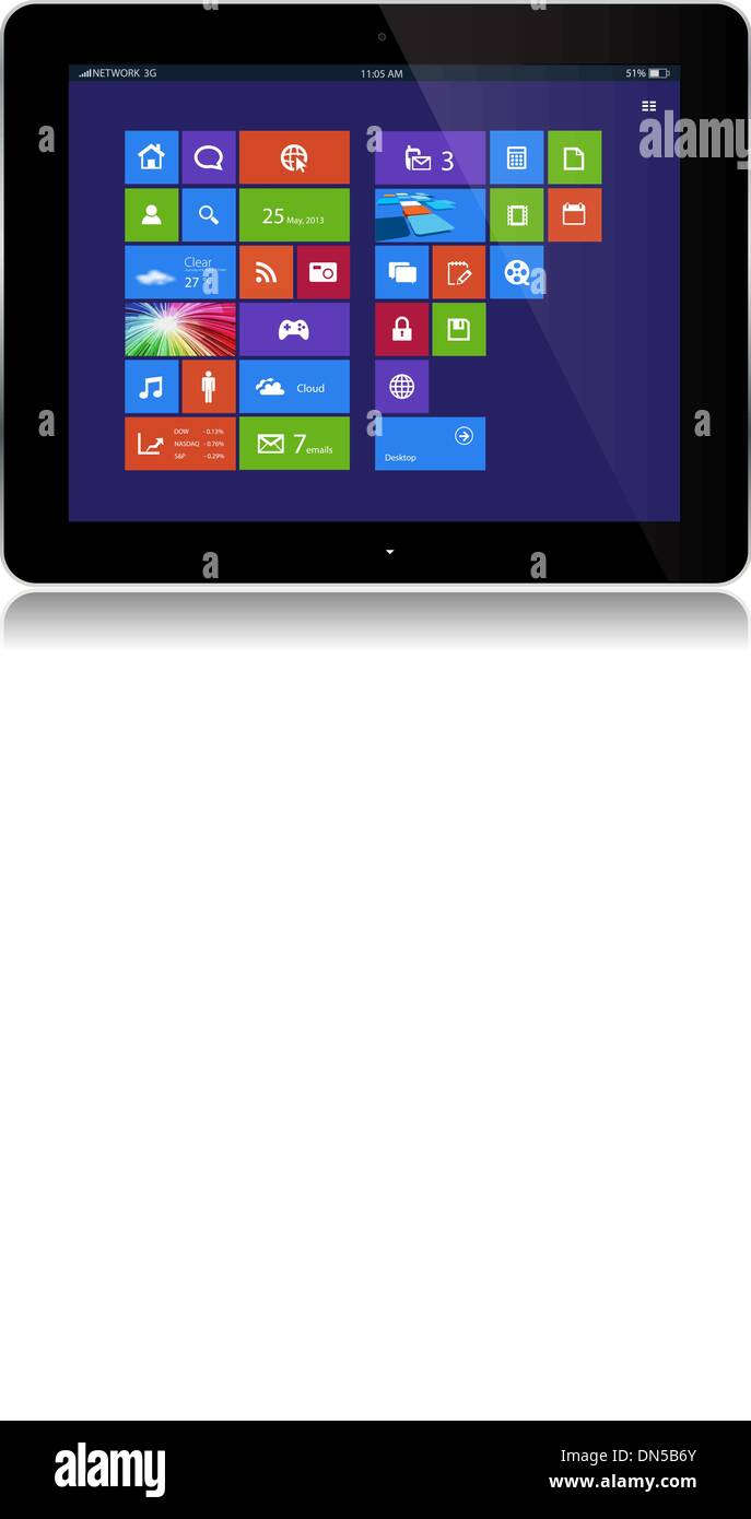 Windows Apps Tablet Stock Vector Image & Art - Alamy
