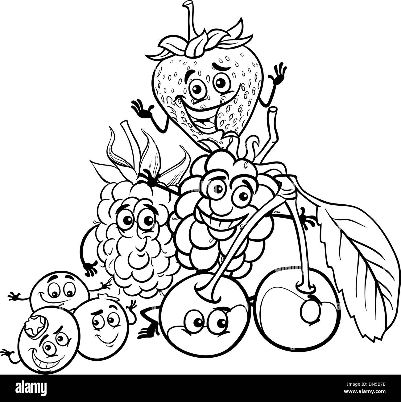 Fresh ripe fruits blueberry Black and White Stock Photos & Images - Alamy