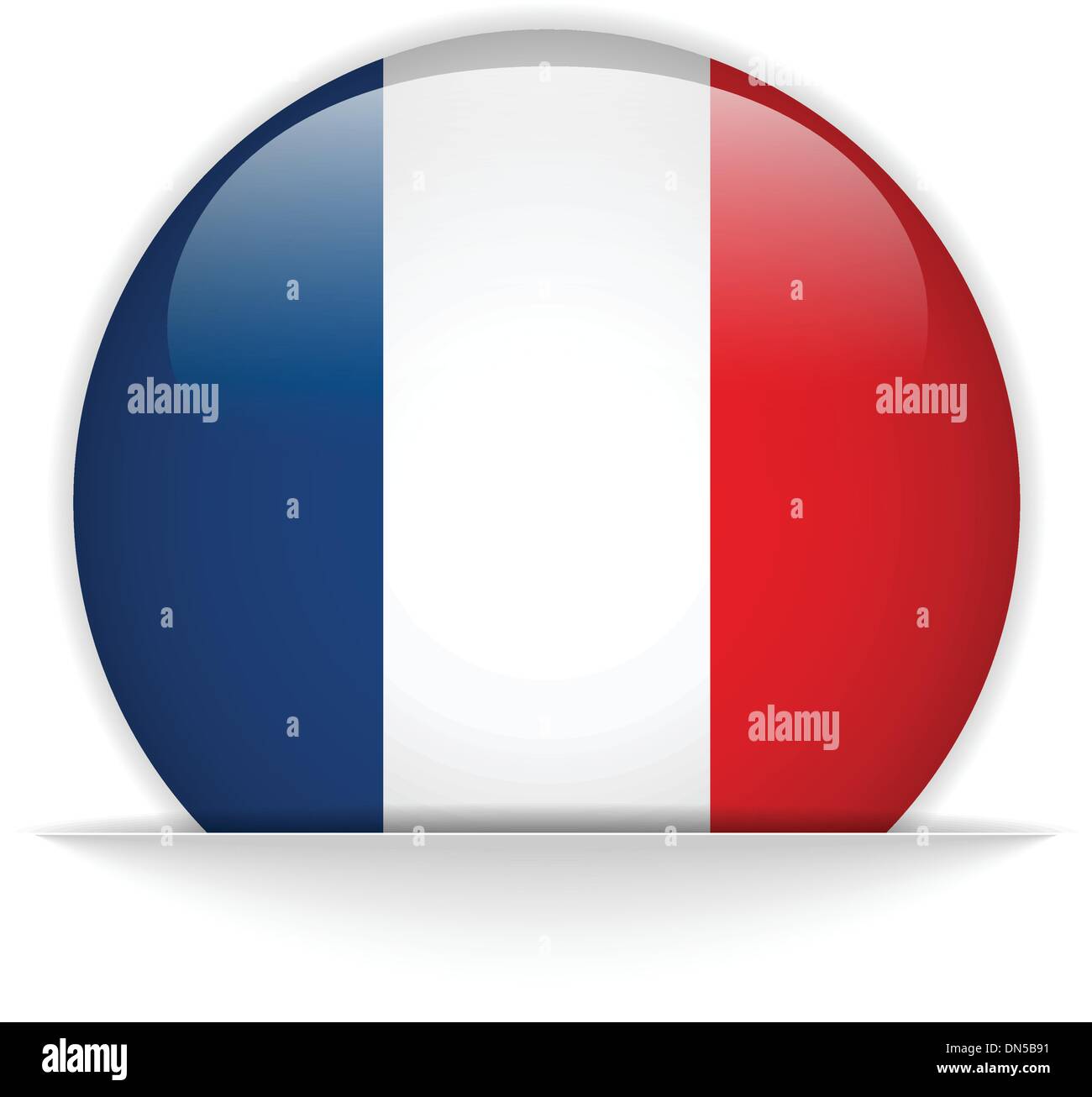 France Flag Glossy Button Stock Vector Image & Art - Alamy