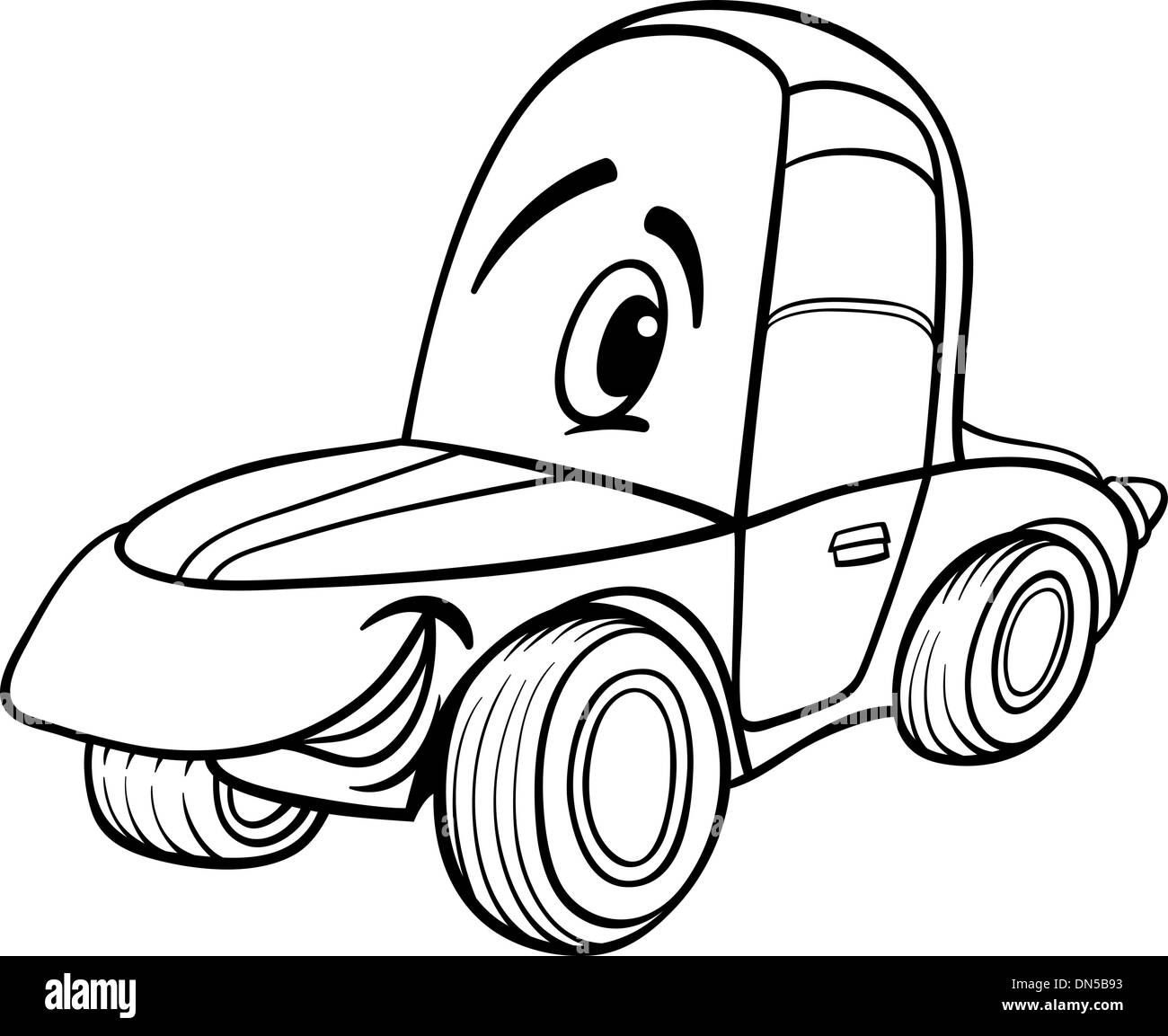 car cartoon illustration for coloring book Stock Vector Image & Art - Alamy