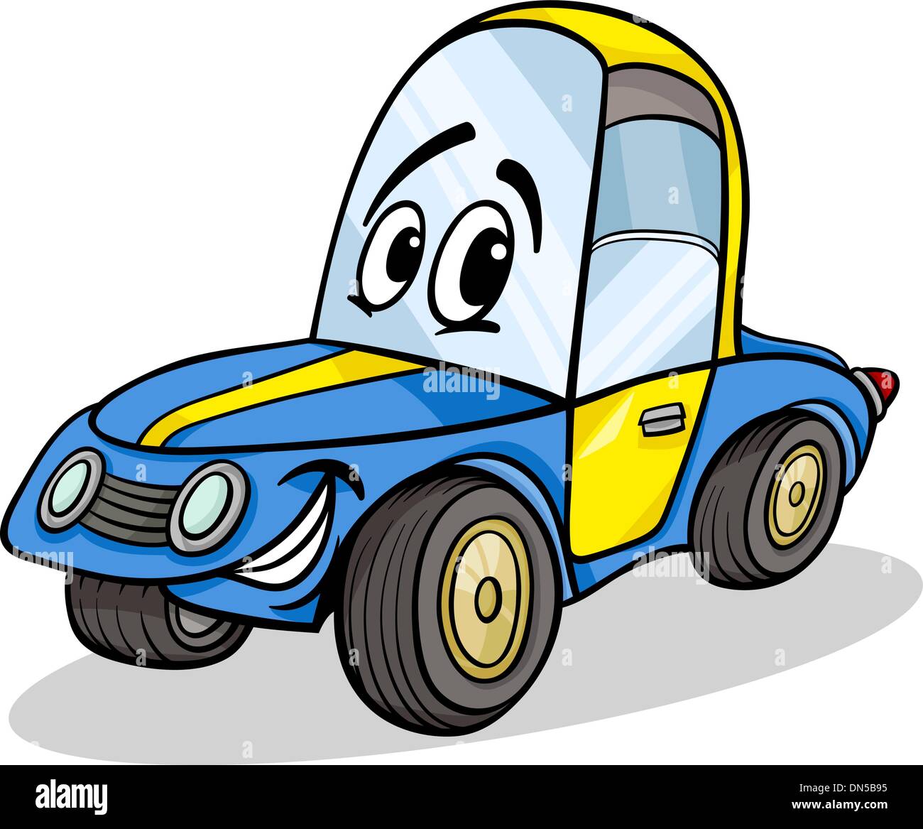 funny racing car cartoon illustration Stock Vector Image & Art - Alamy