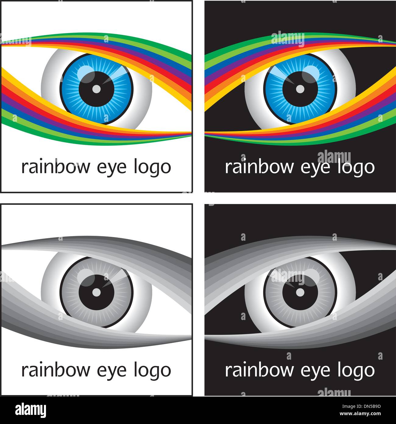 Rainbow Eye Logo Design Stock Vector Image & Art - Alamy