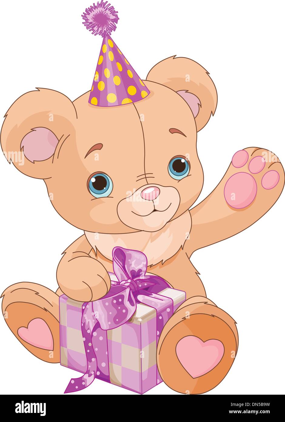 Teddy Bear holding gift Stock Vector Image & Art - Alamy