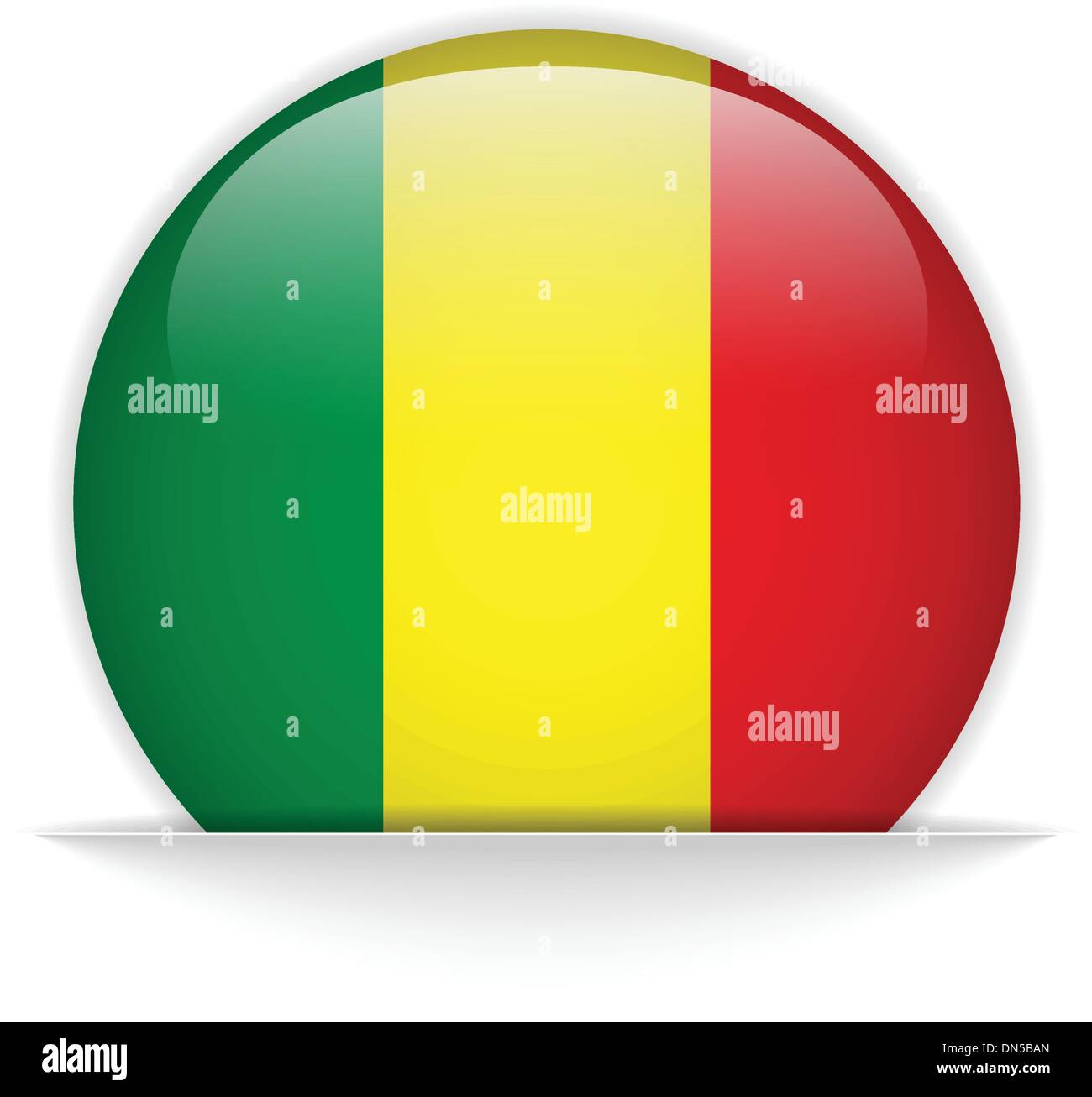 Mali Flag Glossy Button Stock Vector Image & Art - Alamy