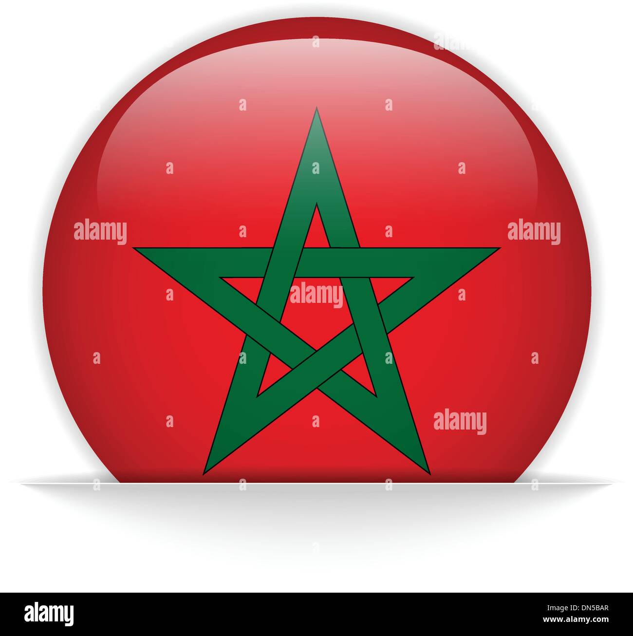 Morocco Flag Glossy Button Stock Vector Image & Art - Alamy