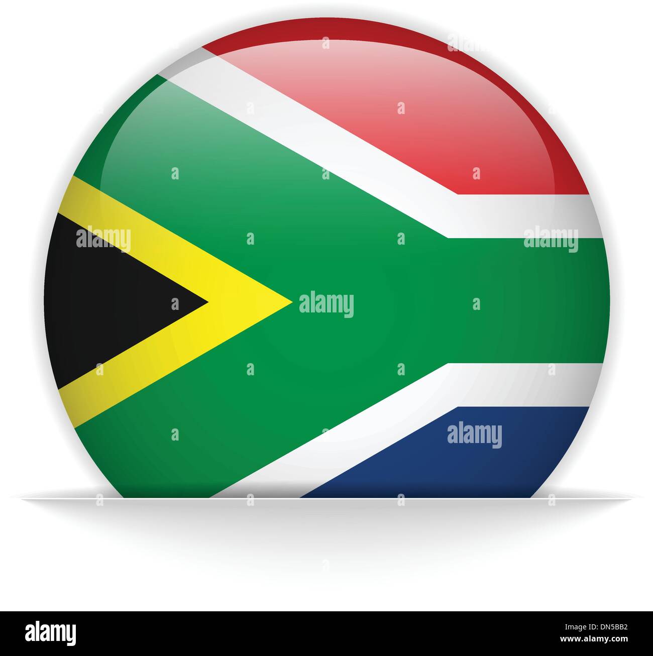 South Africa Flag Glossy Button Stock Vector Image & Art - Alamy