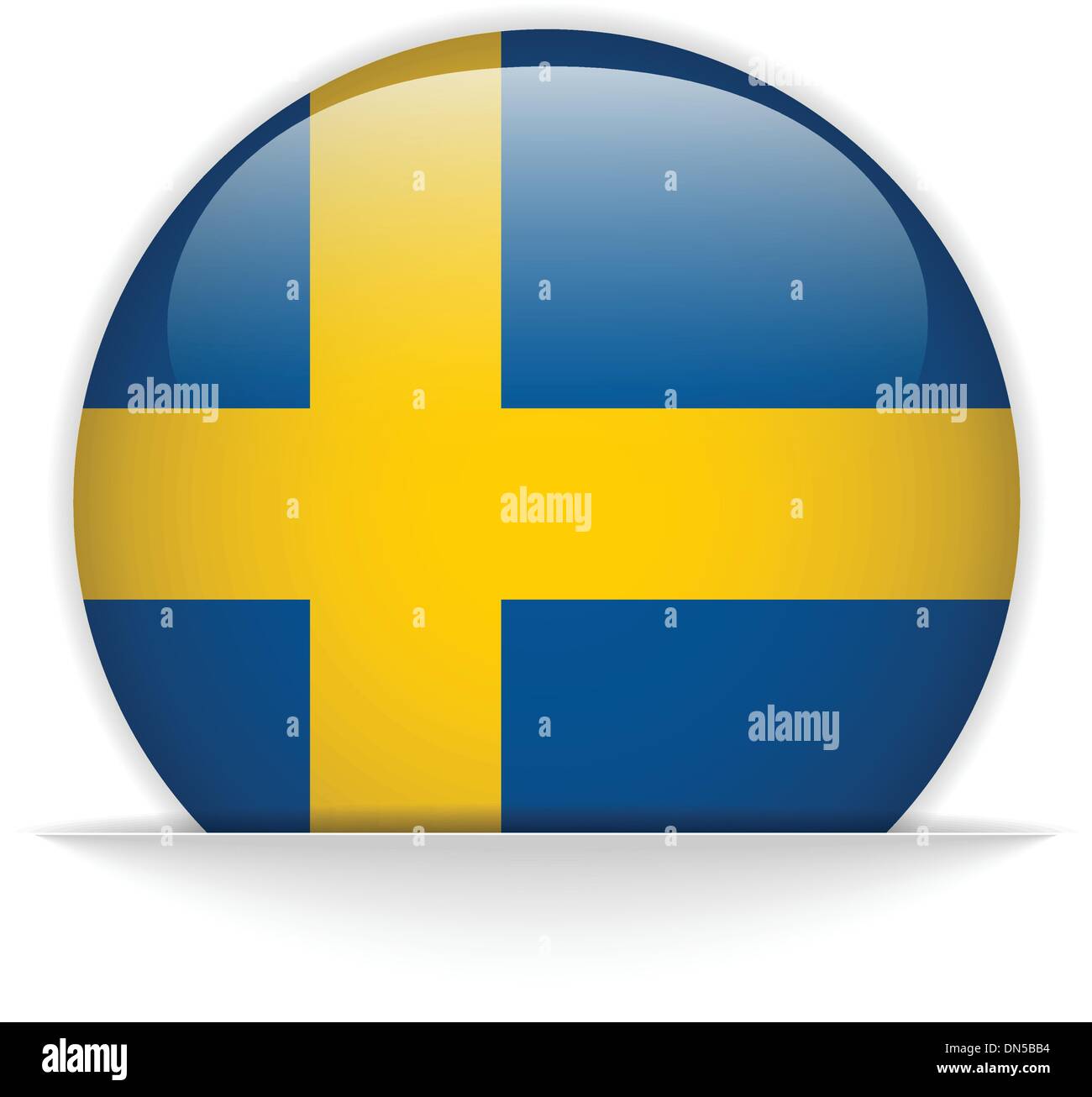 Sweden Flag Glossy Button Stock Vector Image & Art - Alamy
