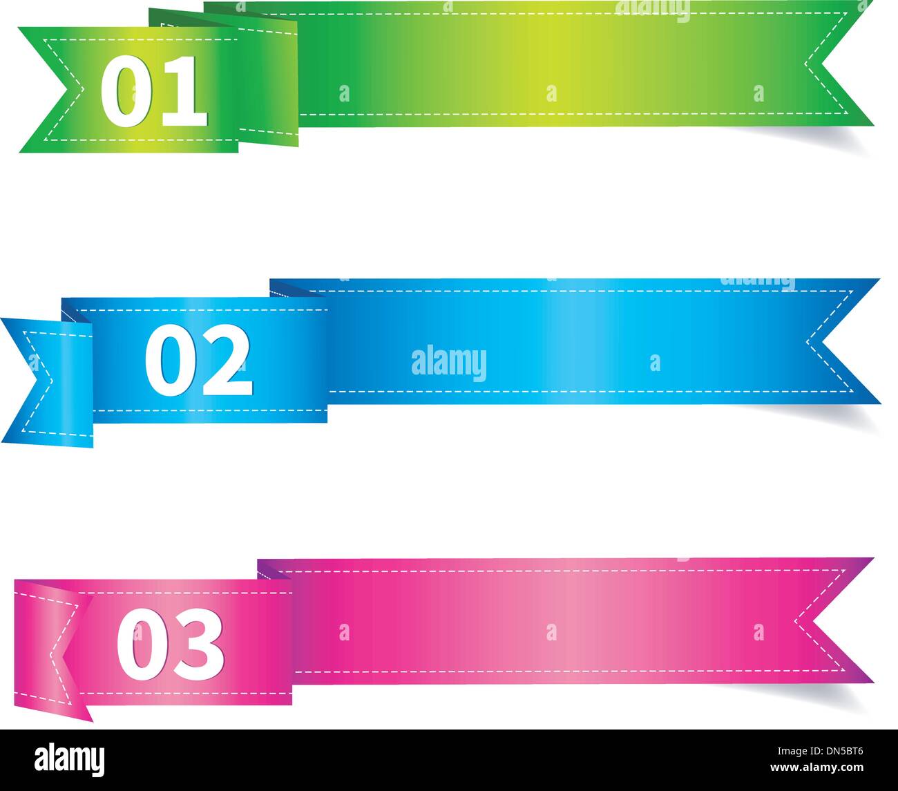 Set of Ribbon Label with Number Stock Vector Image & Art - Alamy