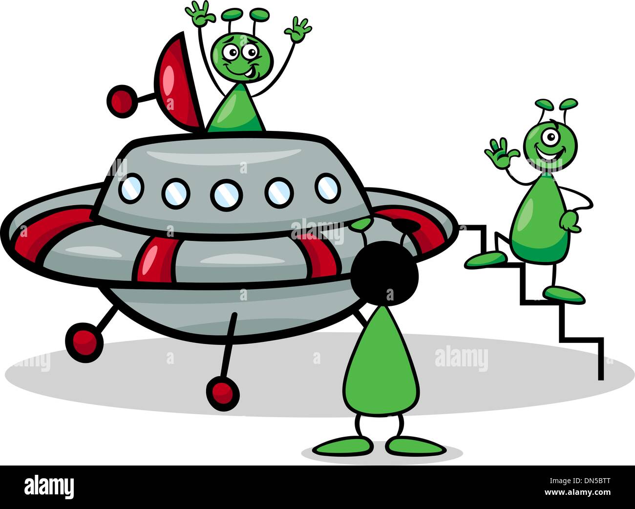 Ufo cartoon Stock Vector Images - Alamy