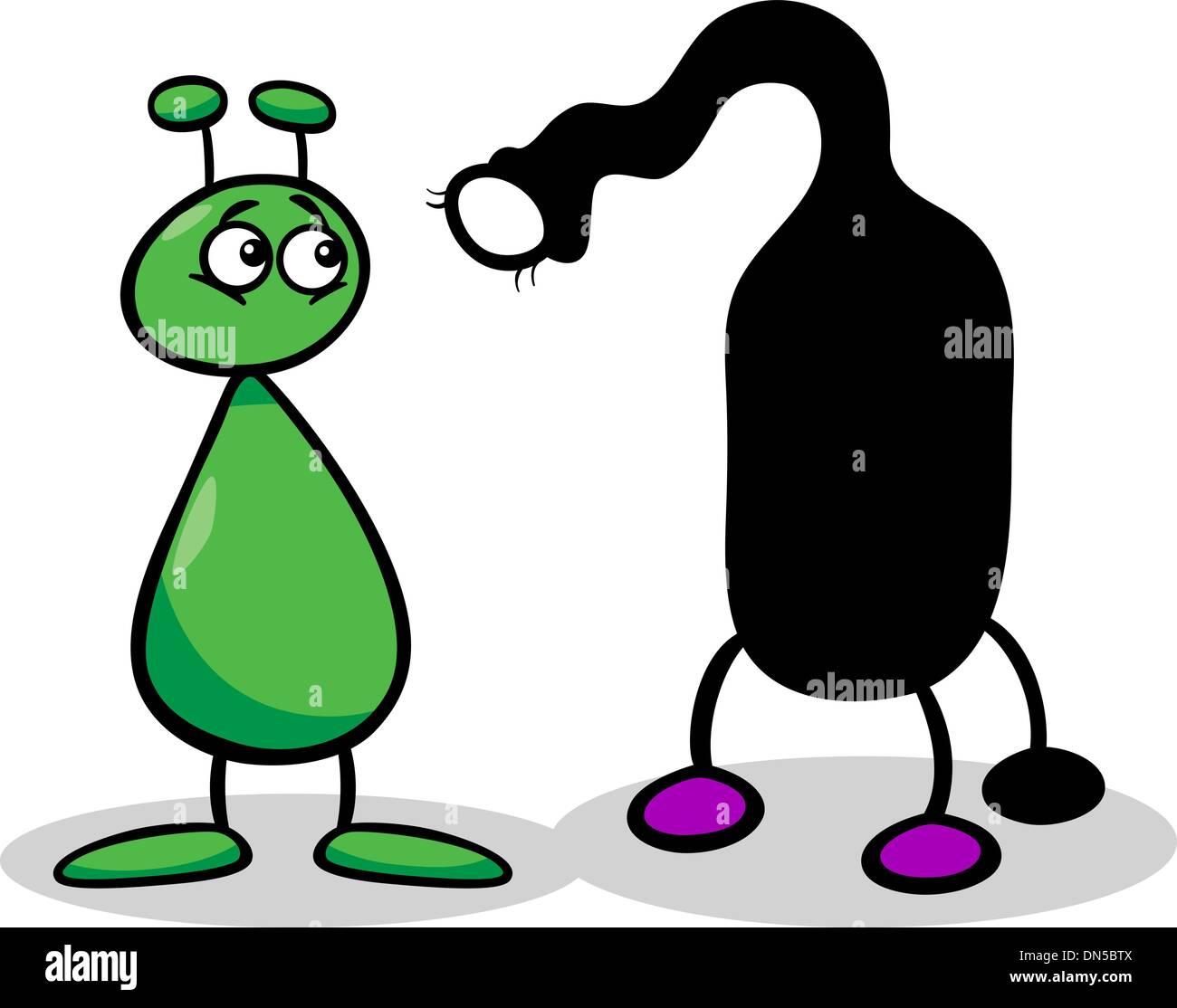 Aliens martians cartoon illustration hi-res stock photography and ...