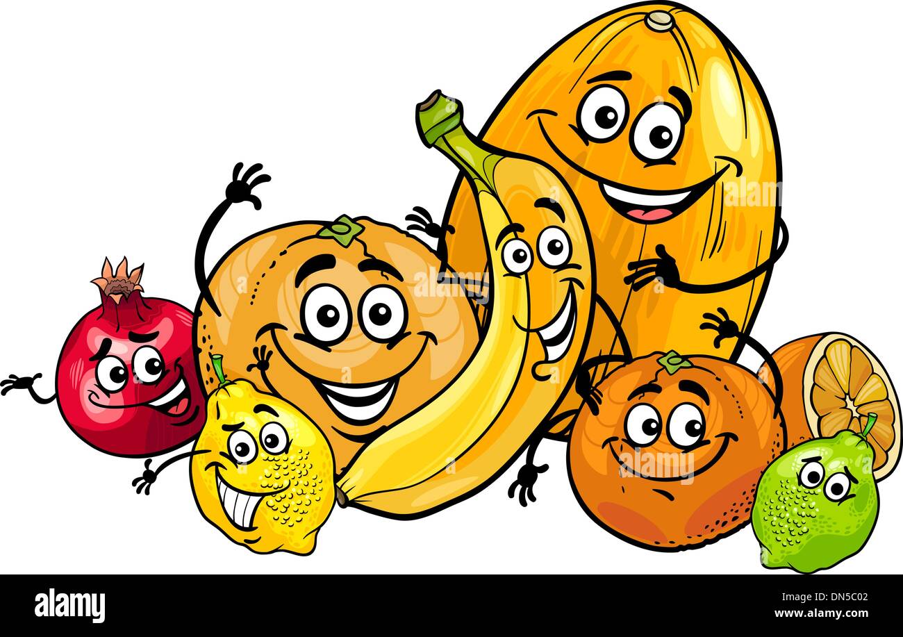 citrus fruits group cartoon illustration Stock Vector Image & Art - Alamy