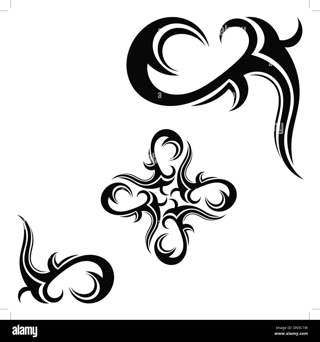 Tribal curves Cut Out Stock Images & Pictures - Alamy