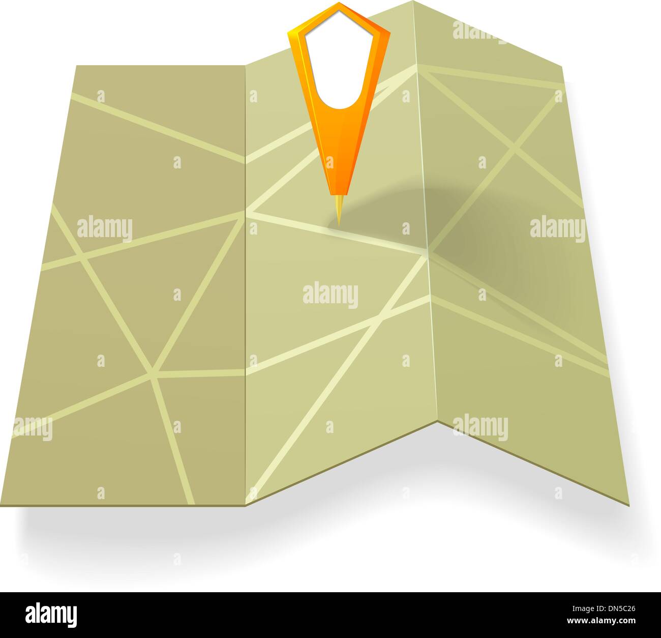 Street Map with yellow pointer Stock Vector Image & Art - Alamy